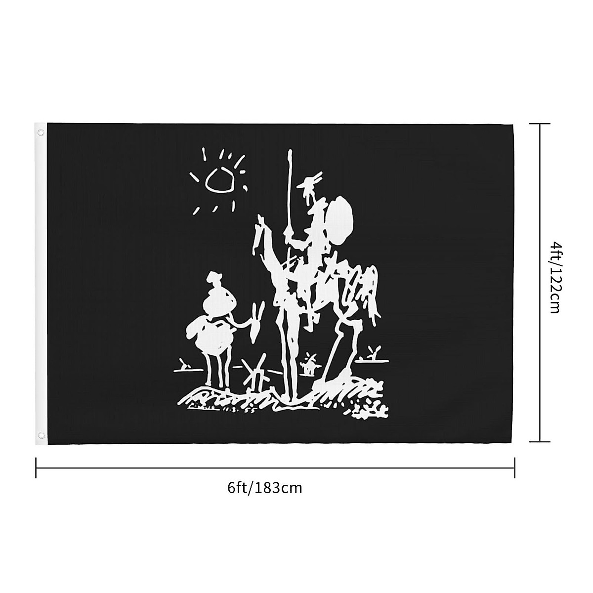 Picasso Don Quixote Flag 4x6 Ft Outdoor Decoration Banner Yard Flag With Grommets