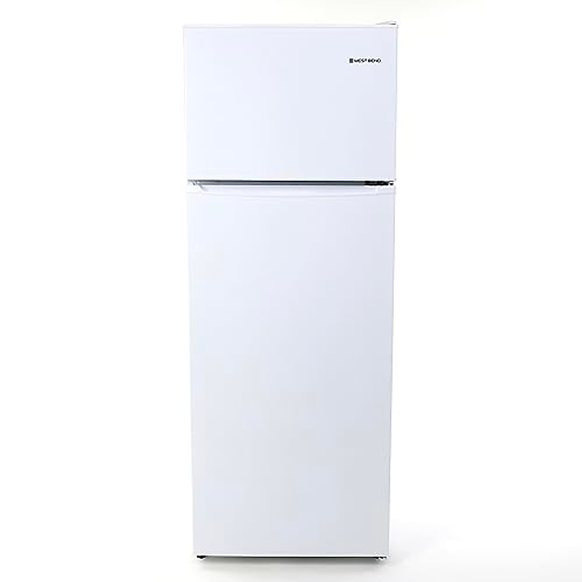 West Bend Apartment Refrigerator Freestanding Dual Door Slim Design Full Fridge with Top Freezer, Adjustable Mechanical Control, for Condo, House, Small Kitchen Use, 7.4-Cu.Ft, White