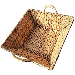 LUOZZY 2pcs Storage Basket Straw Woven Basket Desk Organizer Decorative Basket Sundries Holder for Home
