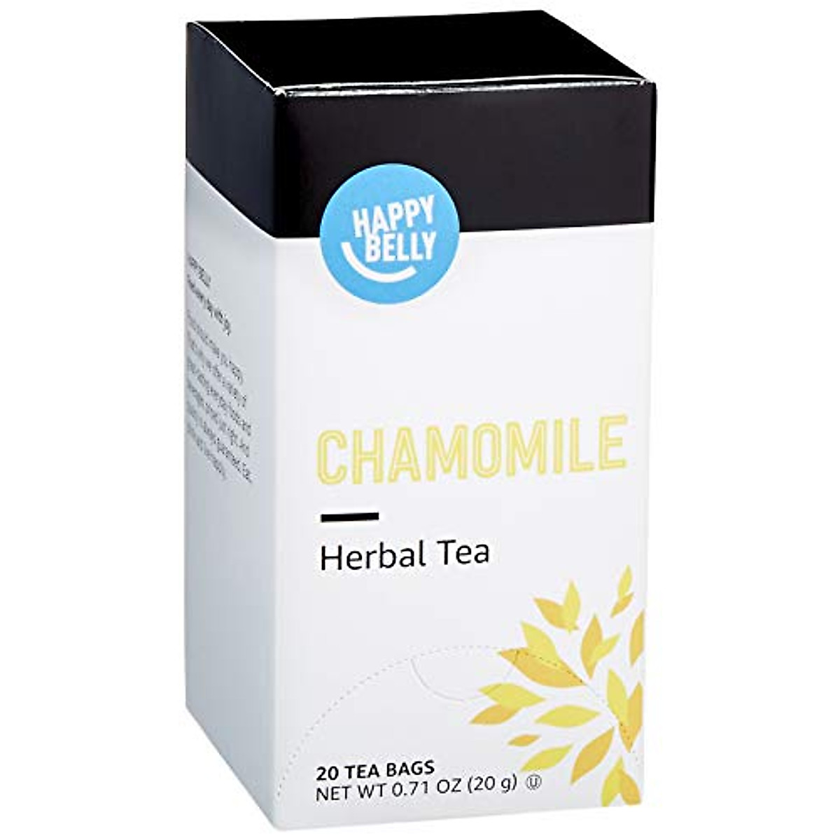 Amazon Brand - Happy Belly Chamomile Herbal Tea Bags, 20 Count (Previously Solimo)