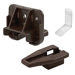 Prime-Line Products R 7321 Track Guide and Glides – Replacement Furniture Parts for Dressers, Hutches and Nightstand Drawer Systems (2-Pack), Brown