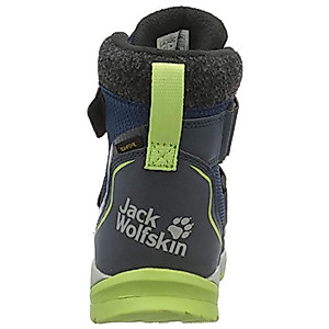 Jack Wolfskin Polar Bear Texapore Mid Hiking Boot, Blue/Lime, 12 US Unisex Big Kid