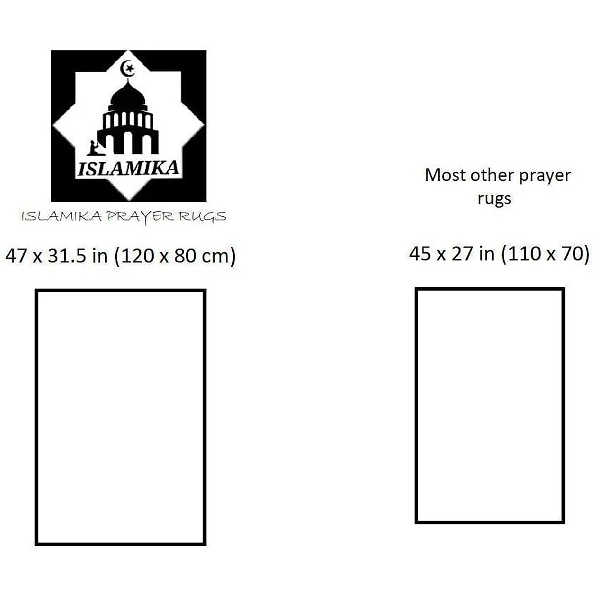 Prayer Rug Muslim Mat Islamic - Thick Large Padded Sajadah Men Women with Islam Prayer Beads for Eid Travel Ramadan, Soft Luxury Great for Knees and Forehead(Green)