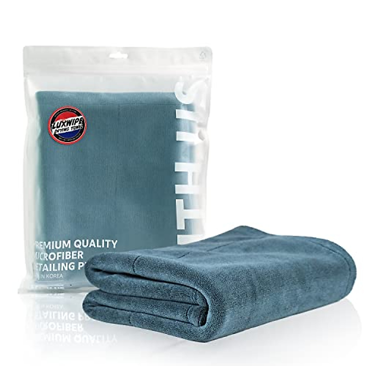 WITHUS LuxWipe Korean Microfiber Towels for Cars - Large Size for Cleaning, Drying & Car Care, Premium Cloth Featuring Lint-Free Edge-Less to Prevent Scratching 20 x 28