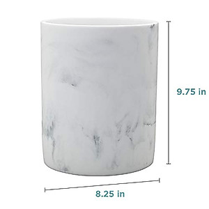 Zenna Home, Grey Marble Corin Waste Basket (050965062A)