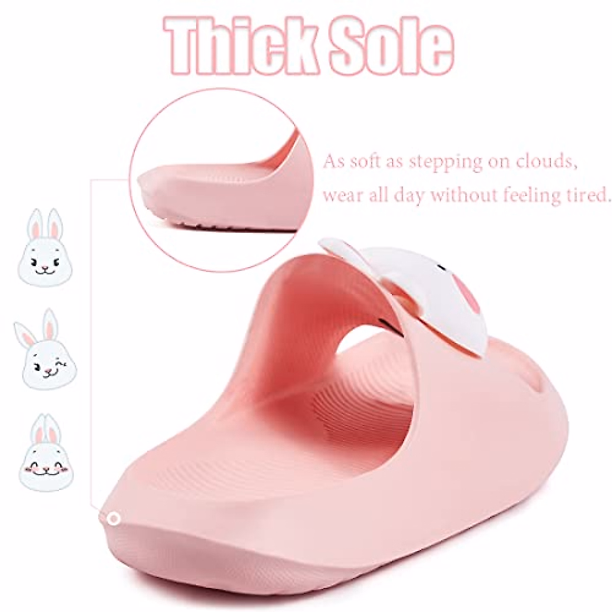 Fiedaz Kids Slides for Girls Boys Toddler Cloud Slides Animal Quick Drying Beach Slides Toddler Pool Shower Flip Flops Slippers Pink 5.5-6.5 Toddler CN 150