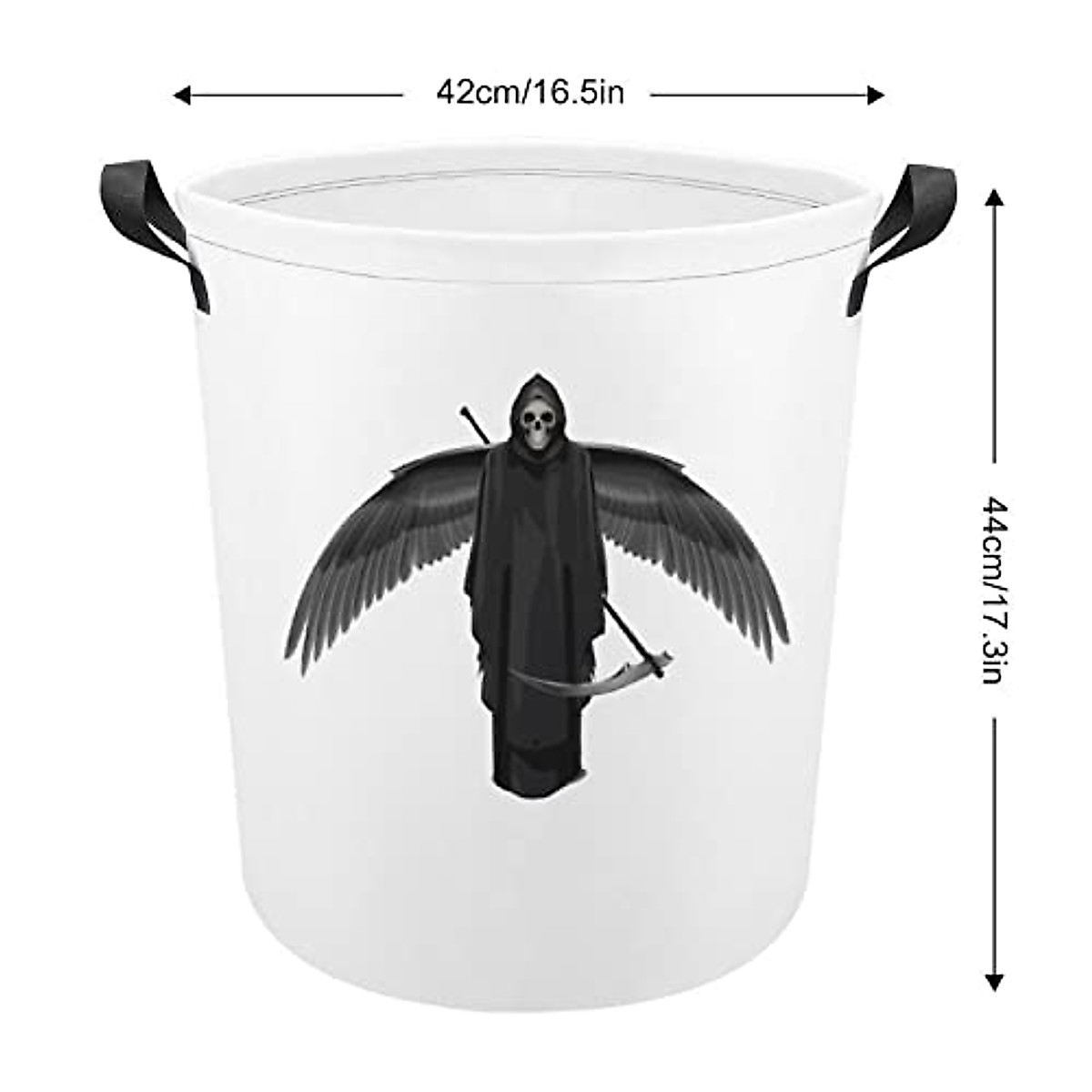 Death Grim Reaper Large Laundry Basket Hamper Bag Washing with Handles for College Dorm Portable