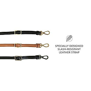 Anti-Theft Waterproof Full Cross-Body Bag with Adjustable Faux Leather Strap (Black)