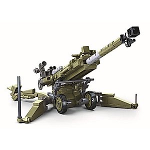 General Jim's 155mm Howitzer & Artillery Weapons Set 350 Quality Pieces Modular Building Block Bricks for for Toy Figures and Buildings Blocks War Sets