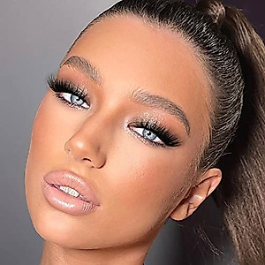 False Lashes Wispy Fox Eyelashes Natural Look Strip Cat Eye Lashes 16mm Fake lashes Fluffy Angel Lashes Pack 5 Pairs Black
