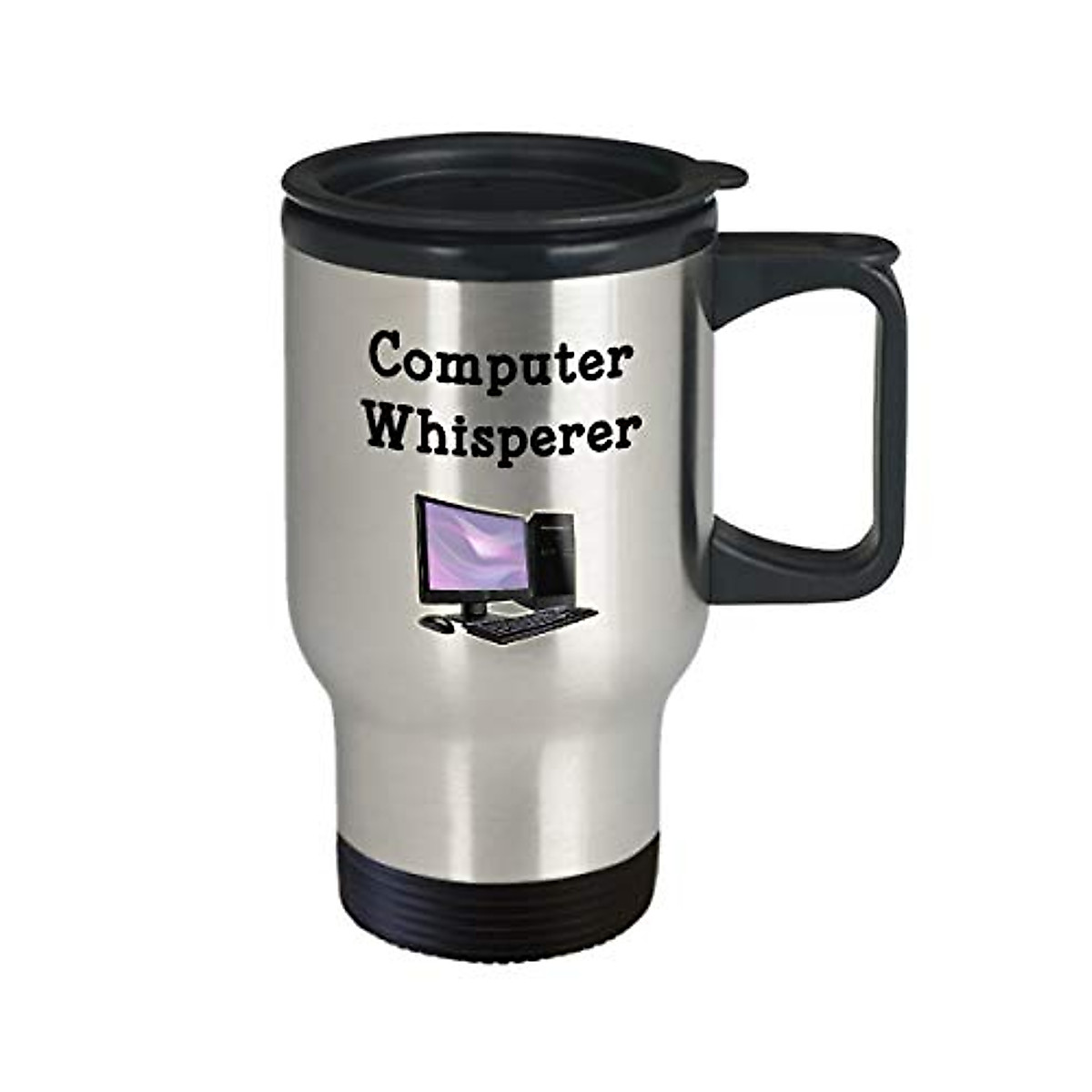 Computer Whisperer Travel Mug - Computer Whisperer Coffee Mug - Funny Tea Hot Cocoa Coffee Insulated Tumbler Cup - Novelty Birthday Christmas Gag Gift