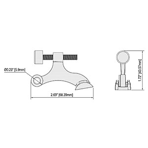 HOME MASTER HARDWARE Hinge Pin Door Stopper, 12 Pack Matte Black Adjustable Heavy Duty Door Stop with Cushioned Rubber Bumper Tips for Durable Use