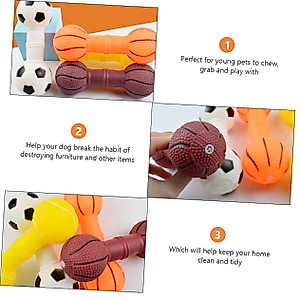 FOMIYES 2pcs Dog Toy Pet Squeaky Dog Toy Animal Barbell Squeaky Stick Interactive Toy Dog Chew for Puppies Dog Toy Puppy Chew Vocalize Large Dog