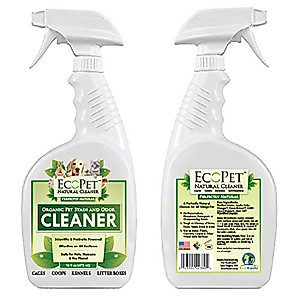 EcoPet All Natural Pet Odor and Stain Remover - Probiotic Powered Multi Surface Cleaner - Effective Non-Toxic Pet Odor Eliminator and Pet Stain Eraser, Scented, Trigger Spray, 16 oz