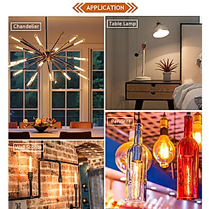 YIZCO T10 T30 Tubular LED Bulb Dimmable E26 Base Edison LED Light Bulbs 40 watt Equal 4W Chandelier Light Bulb Warm White 2 Pack