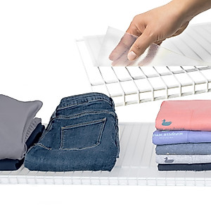 Closet Shelf Liner, Wire Shelf Liners for Closets and Pantry (Set of 4) 12 x 48 inch - Plastic Closet Liners - Made in USA