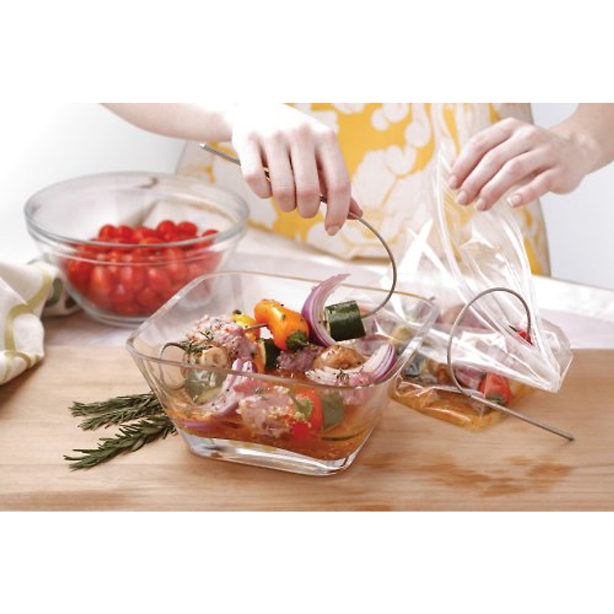 Fire Wire FWG904 Stainless Steel Flexible Grilling Skewer, Set of 2, 31-inches, Metallic