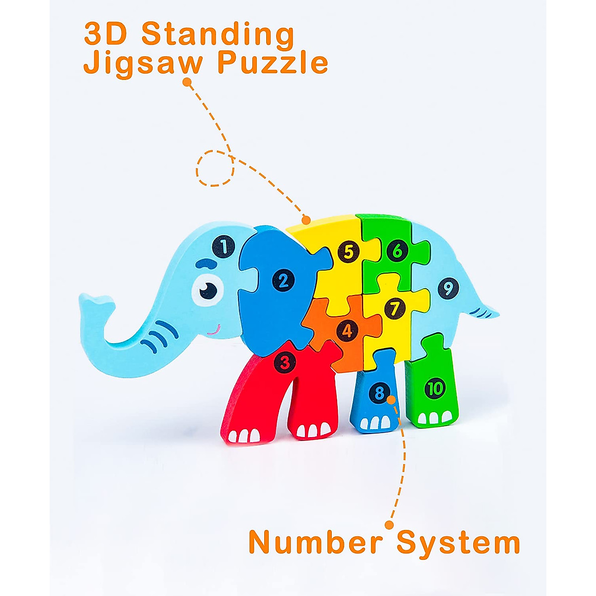 4 Pack Wooden Animal Puzzles for Toddlers 1 2 3 4 Years Old Boys & Girls, Montessori Toys for Kids Ages 1-4 with 4 Animal Patterns, Preschool Educational Toys Bright Vibrant Color Shapes