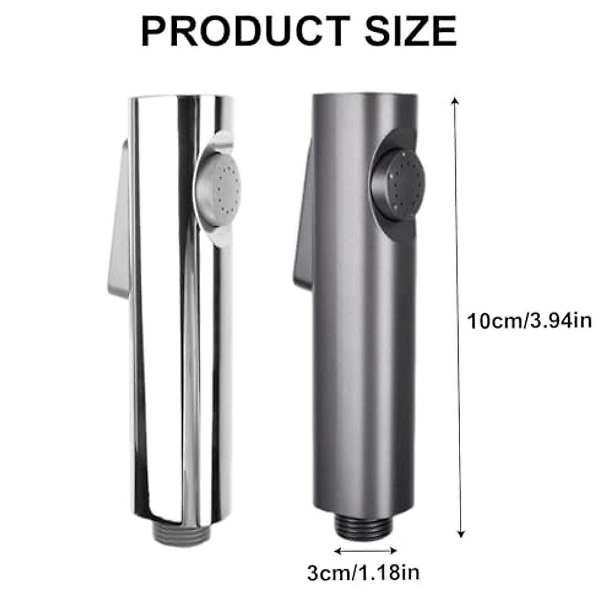 HOUNIIXIE Upgrades ABS Toilet Hand Spray with Adjustable Water Flows Diaper Washer Pet Shower Set Ergonomical Toilet Bidet Sprayer, Silver