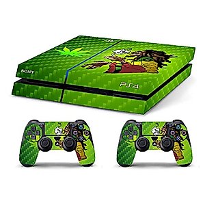 Skin Ps4 Old - Marijuana BOB Marley - Limited Edition Decal Cover ADESIVA Playstation 4 Slim Sony Bundle