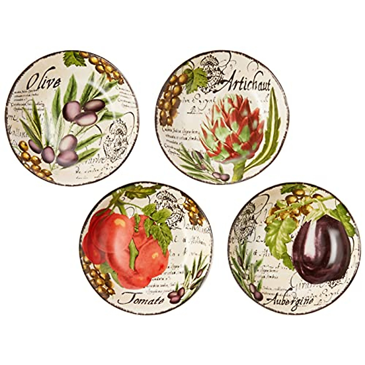 Certified International Corp Certified International Botanical Veggies Pasta Set, Multicolored, 5 Piece set