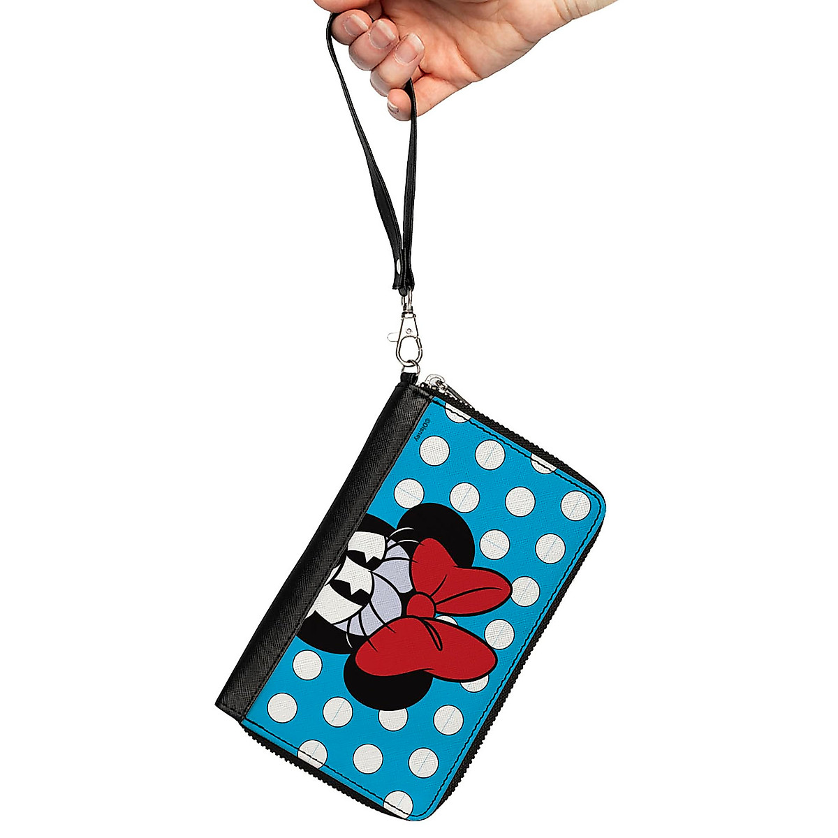 Buckle-Down Women's PU Zip Around Wallet Rectangle-Minnie Mouse, 7.5"x4.5"