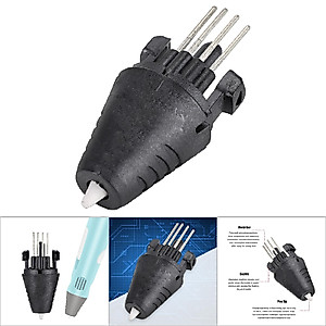 Akozon 3D Printing Pen Printer Parts Accessories Insertion Nozzle Print Head 1.75Mm Black