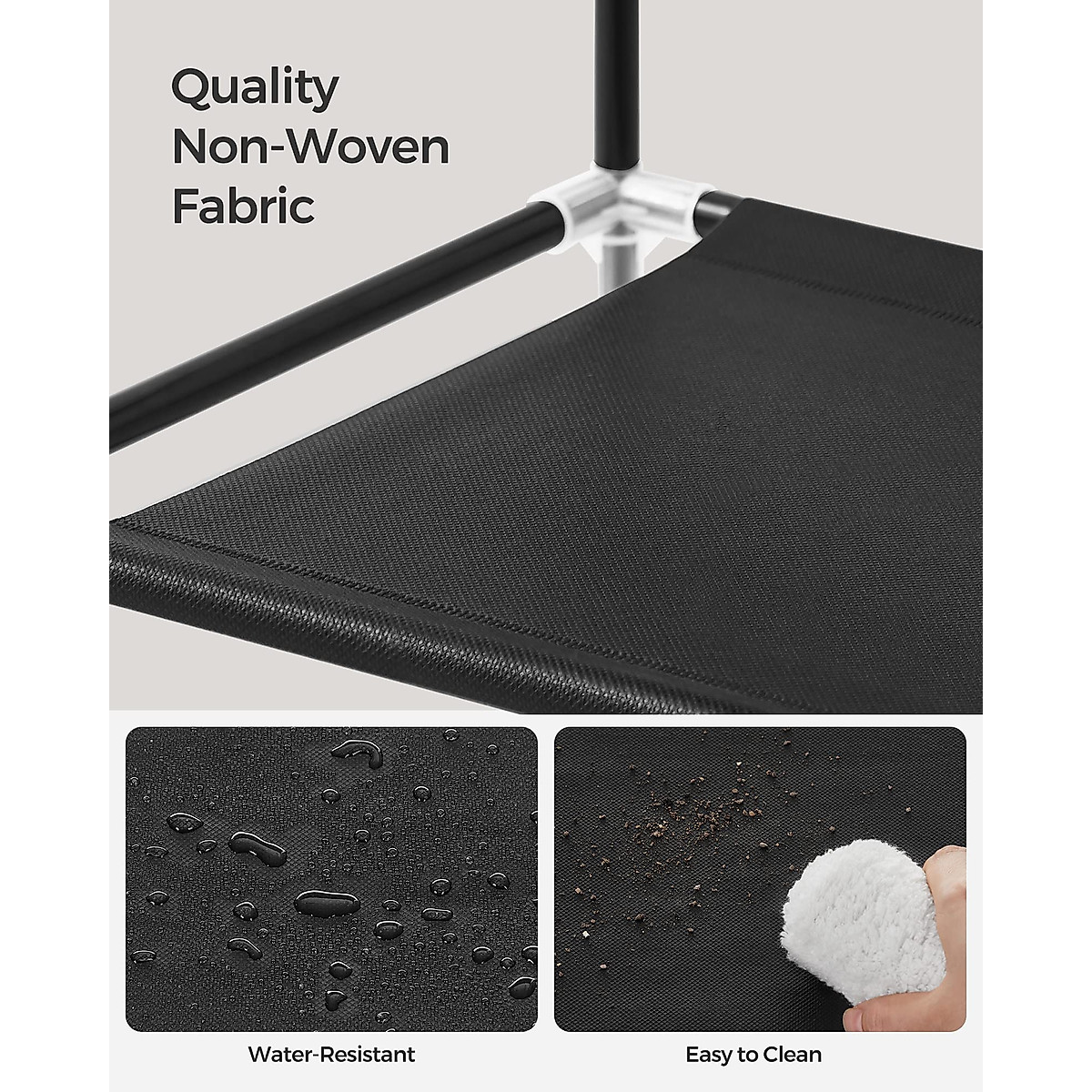 SONGMICS 2-Tier Shoe Rack with Shelves for Closet Entryway, Black ULSH052B01