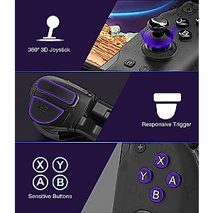 Dobe 𝙎𝙬𝙞𝙩𝙘𝙝 𝘾𝙤𝙣𝙩𝙧𝙤𝙡𝙡𝙚𝙧 𝙛𝙤𝙧 𝙉𝙞𝙣𝙩𝙚𝙣𝙙𝙤 𝙎𝙬𝙞𝙩𝙘𝙝/𝙊𝙇𝙀𝘿, One-Piece Joypad Switch Pro Controller for Handheld Mode, Ergonomic Handheld Switch Grip Controller with 6-Axis Motion Control, Turbo & Mapping