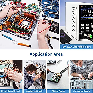 OWON SPE3102 Programmable Lab Power Supply (0-30V 0-10 A), 200w Bench DC Power Supply with 2.8inch LCD Display and Output Enable/Disable Button,Single Channel Output with PC Software and USB Charging