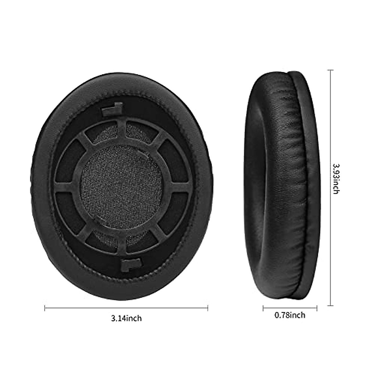 MOLGRIA HDR120 Ear Pads Cushion Replacement Earpads for Sennheiser RS120 RS100 RS110 RS115 RS117 RS119 Wireless Headphones (Leather Black)
