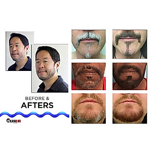 Blackbeard Formula X - Instant, Hypoallergenic, Temporary Tint for 1-Day Beard, Mustache, Eyebrow and Sideburn Color - Brown/Black, 1 Pack