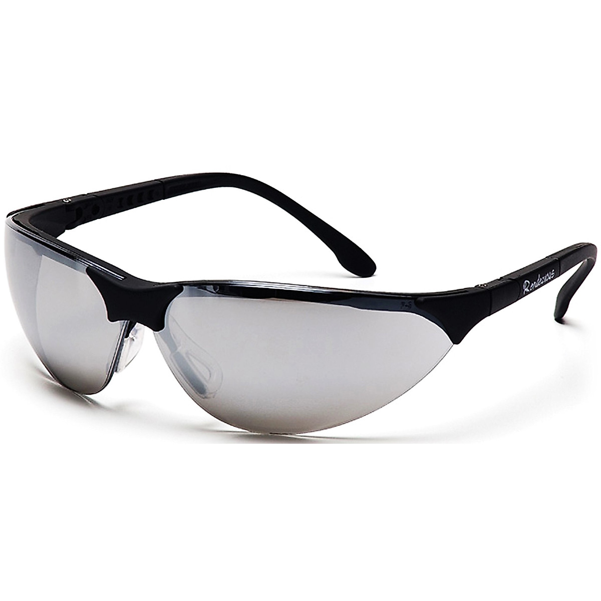 Pyramex Rendezvous Safety Eyewear Silver Mirror Lens Black Frame