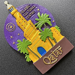 Islamic Cultural Centre Doha Qatar Refrigerator Magnet Travel Souvenir 3D Fridge Decoration Magnetic Sticker Craft Collection