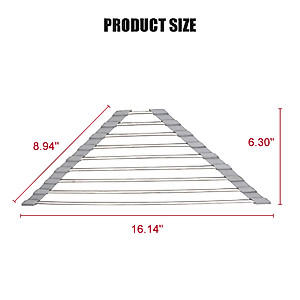 MOGALY Triangle Roll-Up Dish Drying Rack for Sink Corner - Multipurpose Heat Resistant Over-The-Sink Dish Drying Rack - for Many Kitchen Task - Gray