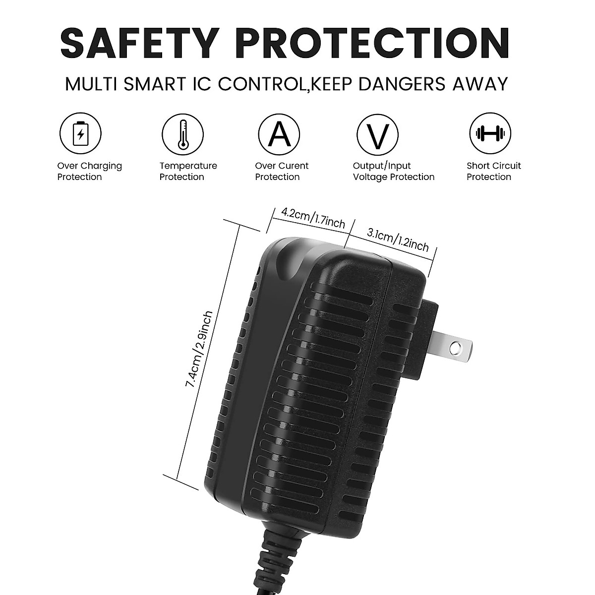 24V Power Cord for Hypervolt Massage Gun HPI5300000100 53000 001-00 Charger for Hyperice 42000 038-00 Battery Charger AC/DC Adapter SK03T1-2400100Z Supply