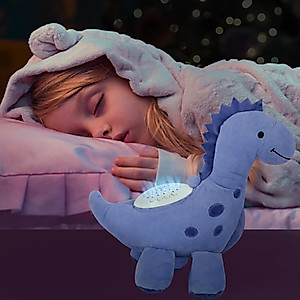Baby Sleep Soother Pillow Pets Dream Lites Dinosaur Projector Plush Toys for Boys Girls Baby Sound Machine Stuffed Animal Machine Pillow Ceiling Toys for Toddler