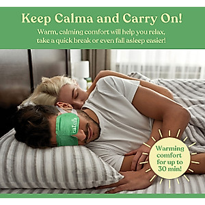 16 Pack Calma Heated Eye Mask - Hot Compress For Eye Fatigue - Helps Relief Dry Eyes, Blue Light Strain, Headaches and Dark Circles (Unscented)