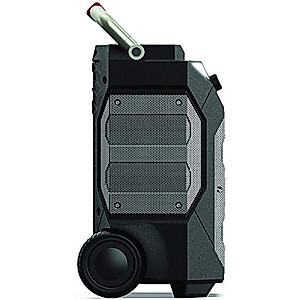 Monster Rockin' Roller 270 Portable Indoor/Outdoor Wireless Speaker, 200 Watts, Up to 100 Hours Playtime, IPX4 Water Resistant, Qi Charger, Connect to Another TWS Speaker (Slate)