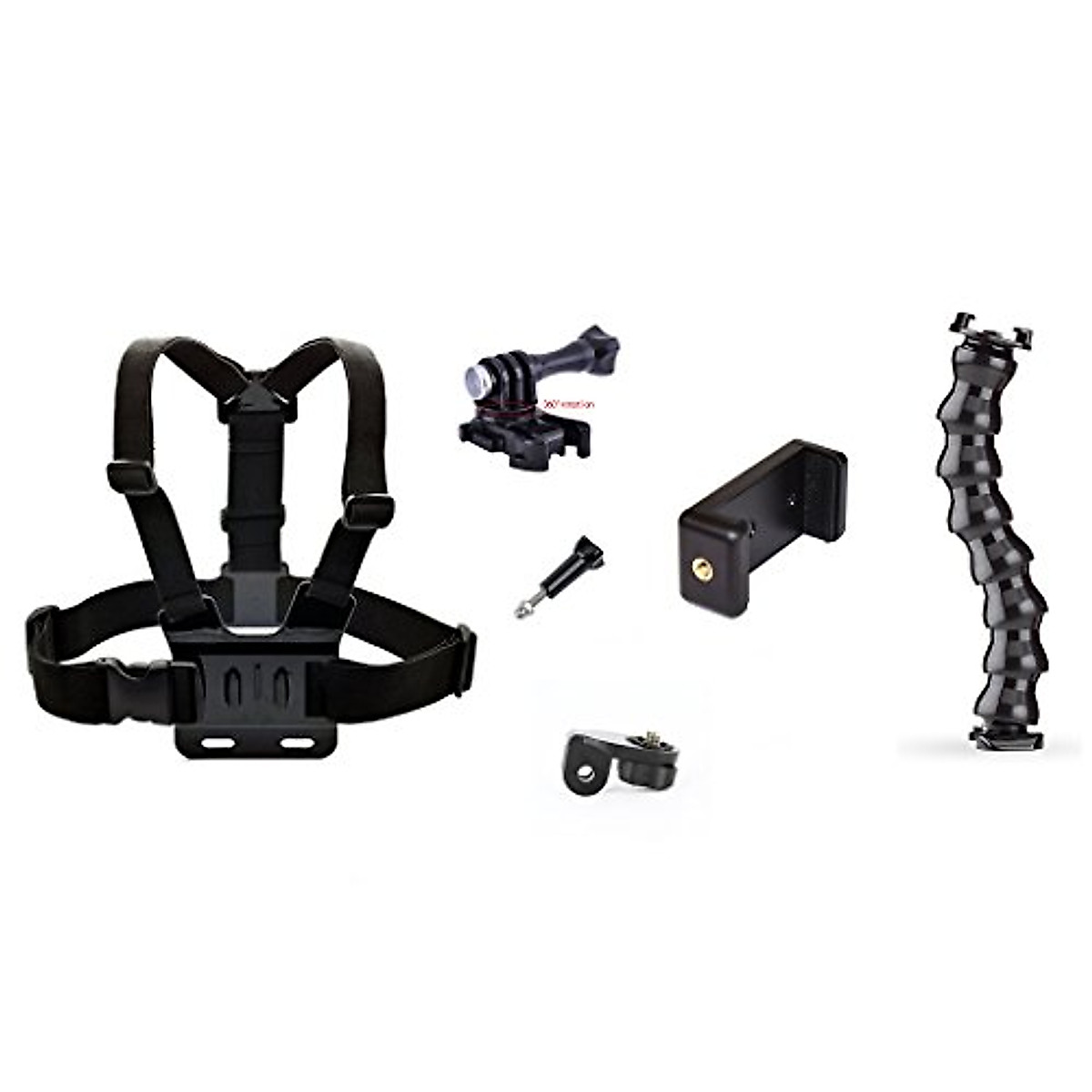 Livestream Gear® - Smartphone Chest Mount & Gooseneck Setup for Streaming or Video, to Fit Regular Sized Devices up to 85 mm Wide. Easy Screen View for Zoom Calls or Streaming.