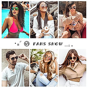 SUNGAIT Women’s Lightweight Oversized Aviator Sunglasses - Mirrored Polarized Lens (Light-Gold Frame/Green Mirrored Lens, 60) SGT603 JKLV