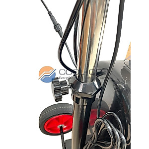 Cool-Off Island Breeze Oscillating Misting Fan, 3 Cooling Speeds with 12 Gallon Tank, Adjustable Height, Art Deco Pedestal Fan for Backyards, Patios and More, 26 Inch, Black