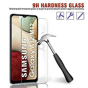 Ferilinso [6 Pack] 3 Pack Screen Protector + 3 Pack Camera Lens Protector for Samsung Galaxy A12/A12 Nacho [HD] [Tempered-Glass] [Case Friendly] [Anti-Fingerprint] [Easy Installation]
