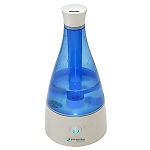 PureGuardian Ultrasonic Cool Mist Humidifier, 30 Hrs. Run Time, 0.5 Gal. Tank Capacity, 350 Sq. Ft. Coverage, Small Rooms, Quiet, Filter Free, Silver Clean Treated Tank, H940AR