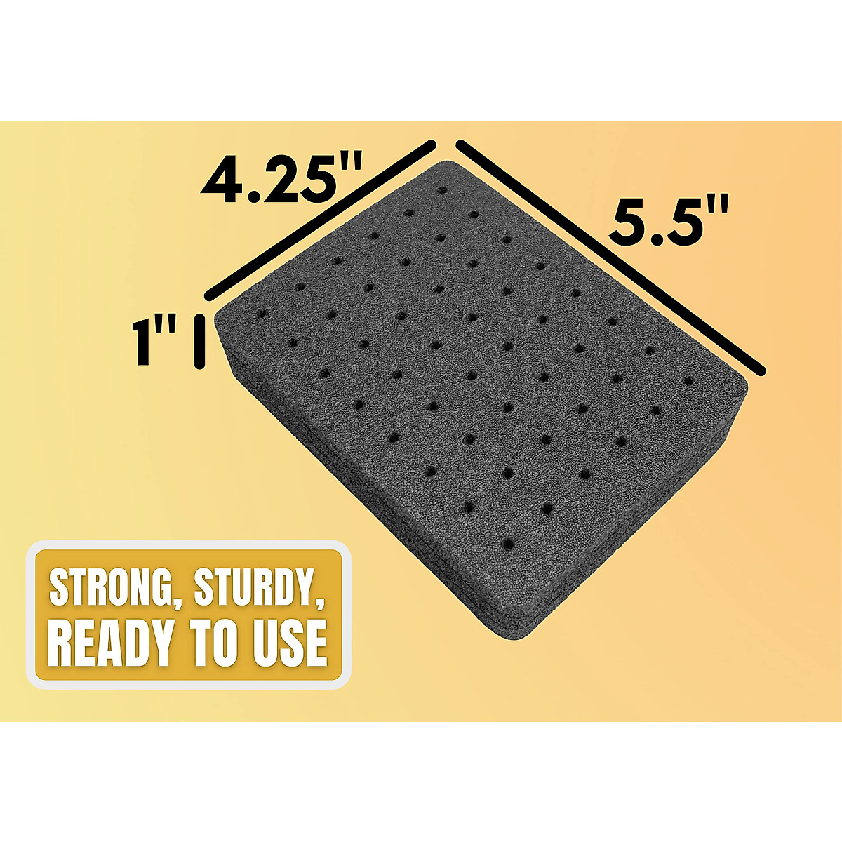 Polar Whale 2 Nail Drill Bit Holders Organizer Stand Durable Black Foam Washable Waterproof Storage Container Tray for Professional or Home Use Bathroom Bedroom Vanity Salon Each Holds up to 48 Bits