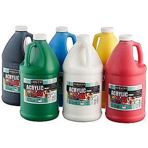 Sargent Art Acrylic Paint 1/2 Gallon Bottles, 6 Count