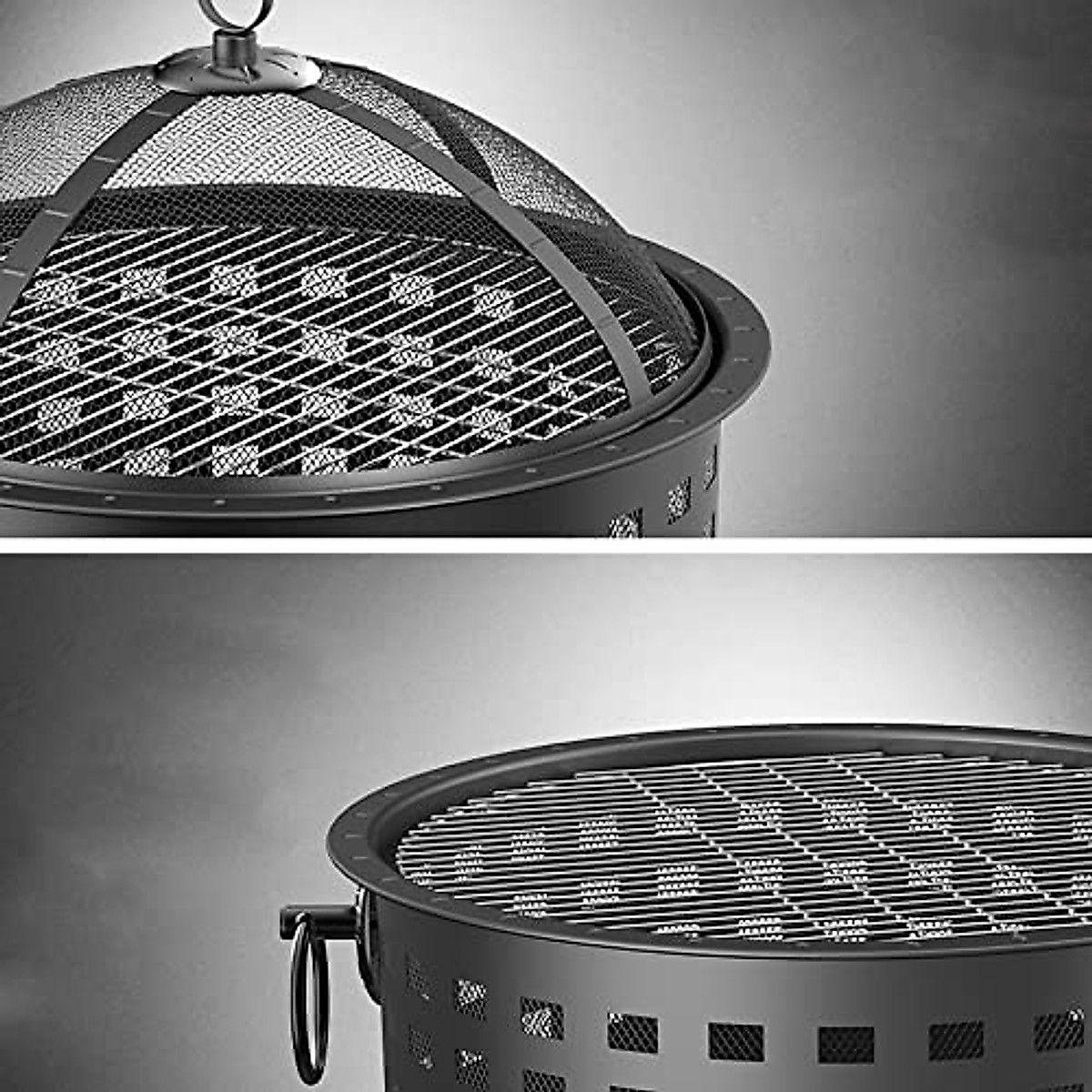 JAHH Multi-Function Bonfire Basin Winter Heating Outdoor Courtyard Charcoal Fire Pit Garden Household Barbecue Rack