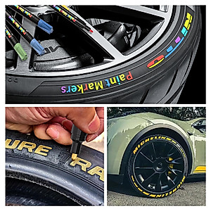 Zobbx Permanent Paint Pens Markers - 18 Colors Dual Tip Oil Based Waterproof Paint Marker for Metal Glass Plastic Wood Canvas Rock Painting, Stocking Stuffers Art and Craft Supplies