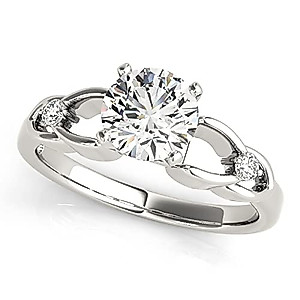 YDD Engagement Ring Moissanite Engagement Ring for Women Platinum Plated Silver 10K 14K 18K Solid gold Wedding Ring Double Horseshoe Engagement Ring Free Engraving promise rings for her