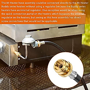 Ximoon F273704 Propane Hose Compatible with Mr. Heater Big Buddy Series Hose Assembly for Many Indoor/Outdoor Portable Propane Appliances, 10-ft